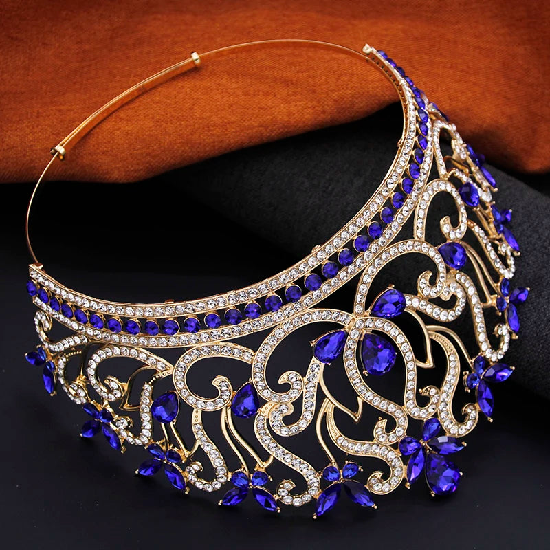 Round Crystal Pageant Crown - Stunning Tiara for Any Event – Tulle Lux ...